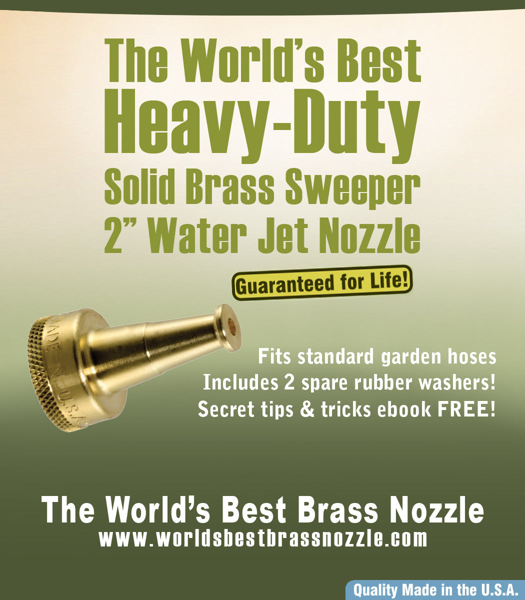 Water Jet Nozzle Solid Brass Sweeper Sprayer – World's Best Brass Hose ...